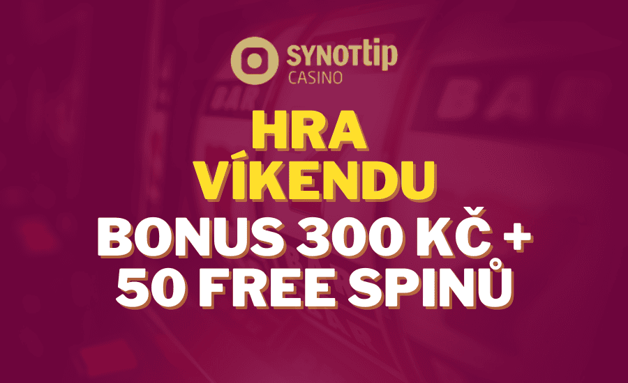 Synot Tip Hra víkendu přináší bonus 300 Kč + 50 free spinů do Multi ...